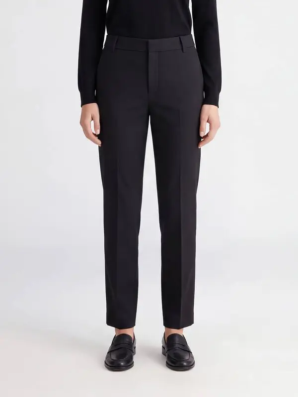 DONDUP Nima Slim Fit Low-rise Virgin Wool Chino Trousers - Black