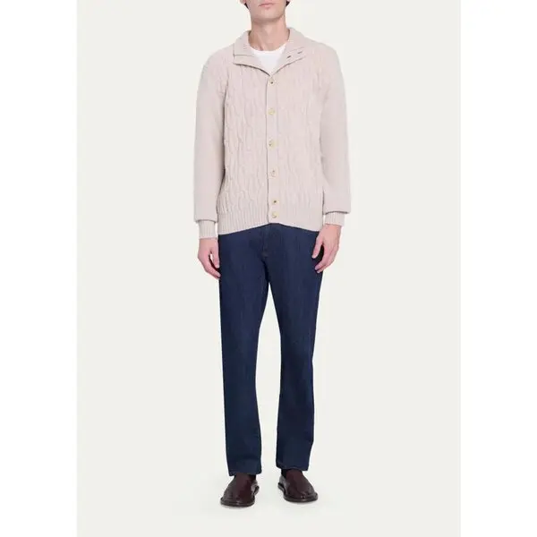 Fioroni Pure Cashmere Cable Knit Cardigan