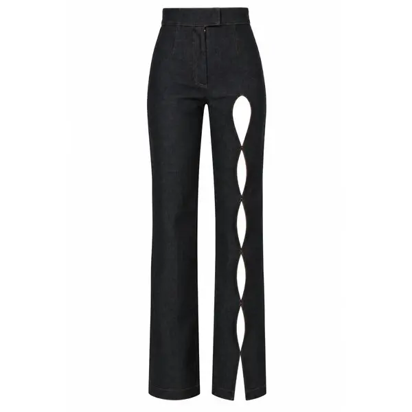 SILENT LOOK CONCEPT Side Cut Out Denim Pants