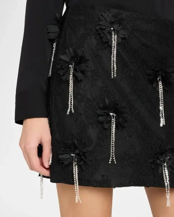 MILLY Lizzy Applique Lace Mini Dress