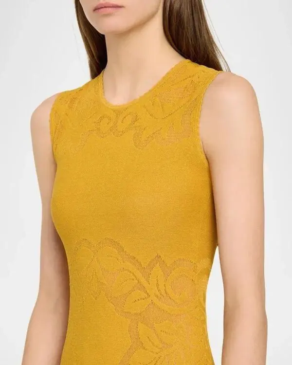 Ulla Johnson Corinthia Tonal-jacquard Knit Midi Dress
