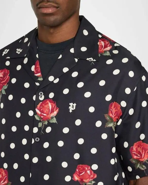 PURPLE BRAND Apos;s Printed Silk-blend Camp Shirt