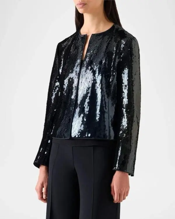 Akris Akio Sequined Short Jacket