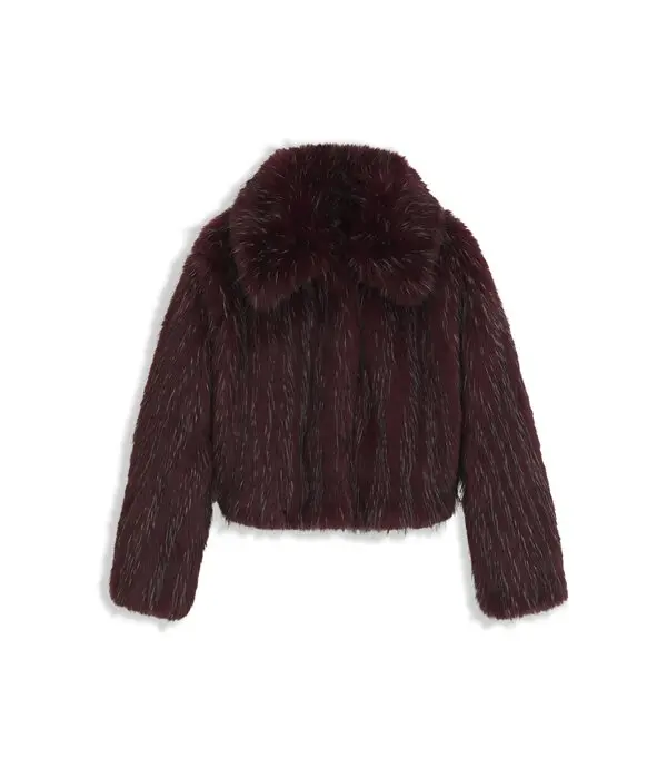 BOSS Relaxed-fit Coat In Eye-catching Faux Fur - Red