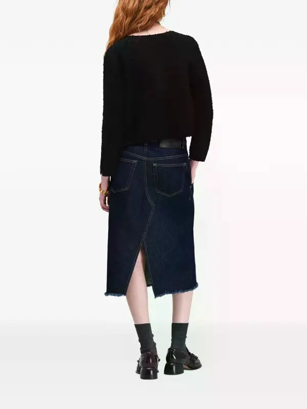 Marc Jacobs Denim Patch Slit Skirt