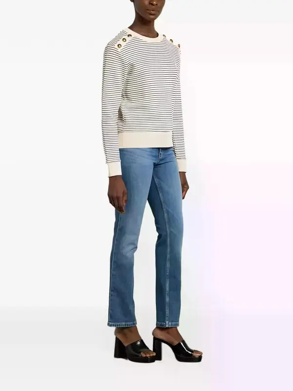 Maison123 Talia Horizontal-stripe Long Sleeve T-shirt