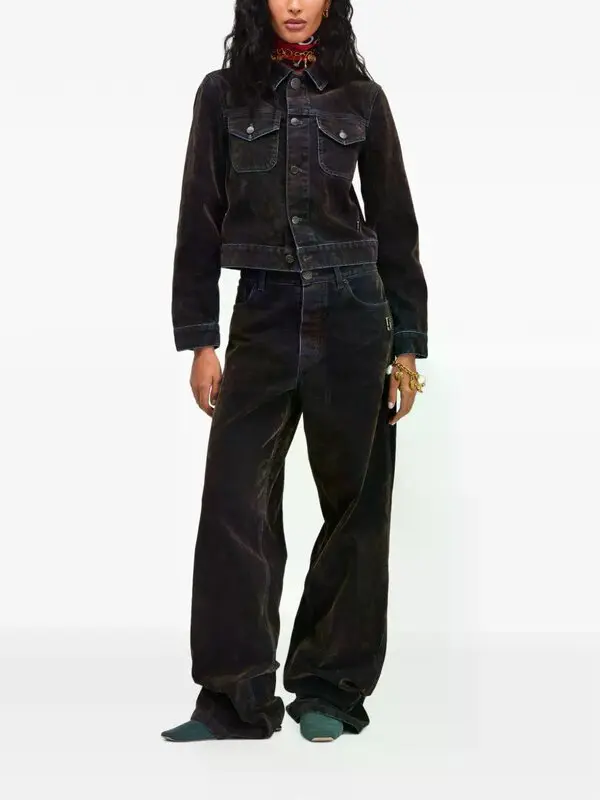 Marc Jacobs Velvet Denim Wide-leg Trousers