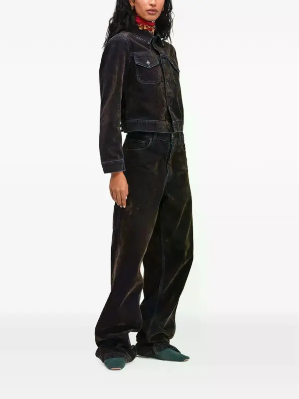 Marc Jacobs Velvet Denim Wide-leg Trousers
