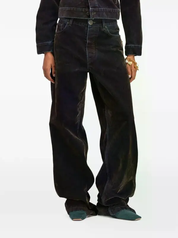 Marc Jacobs Velvet Denim Wide-leg Trousers