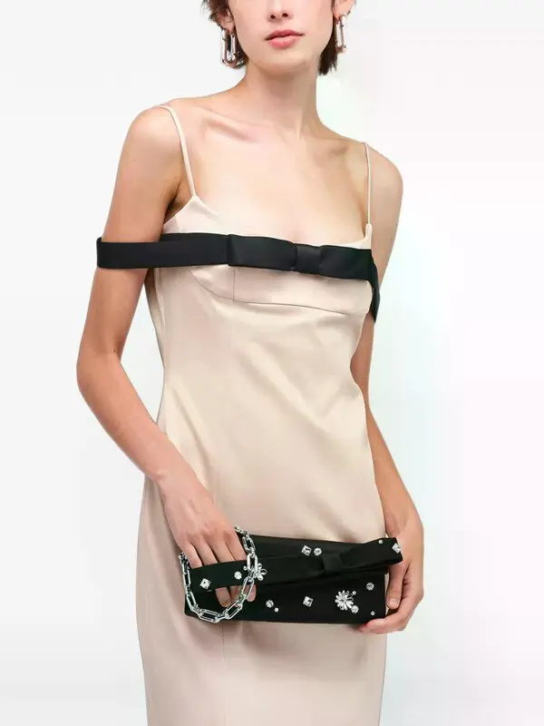Marc Jacobs Crystal-embellished Bow-detail Clutch Bag