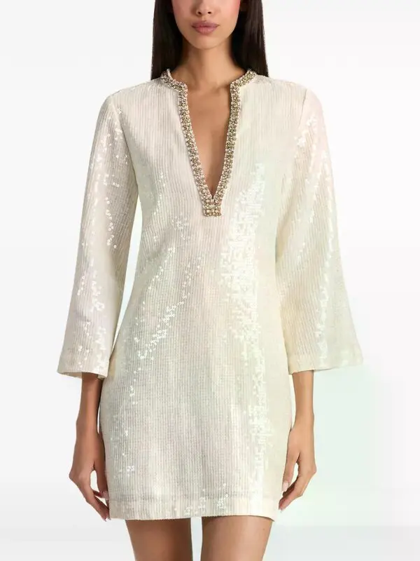Alice + Olivia Eleonora Sequin-embellished Mini Dress