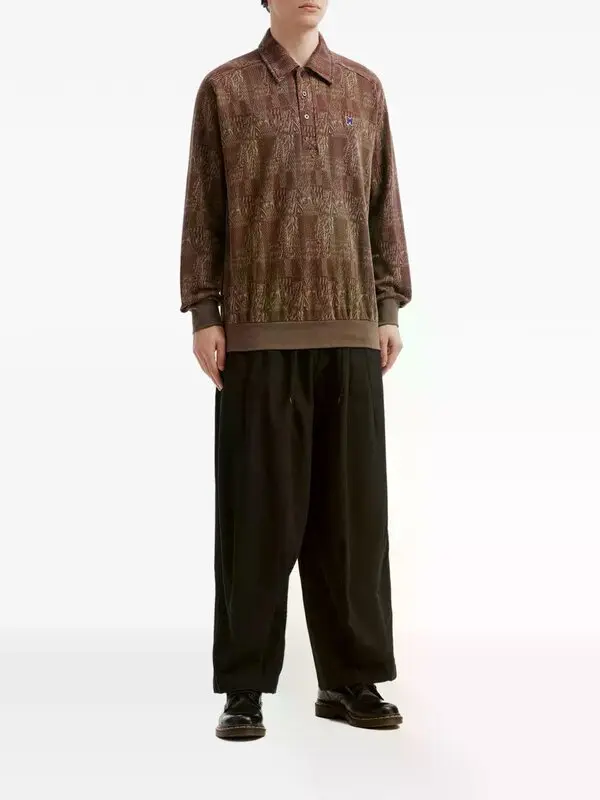 Needles Pleated Wide-leg Trousers