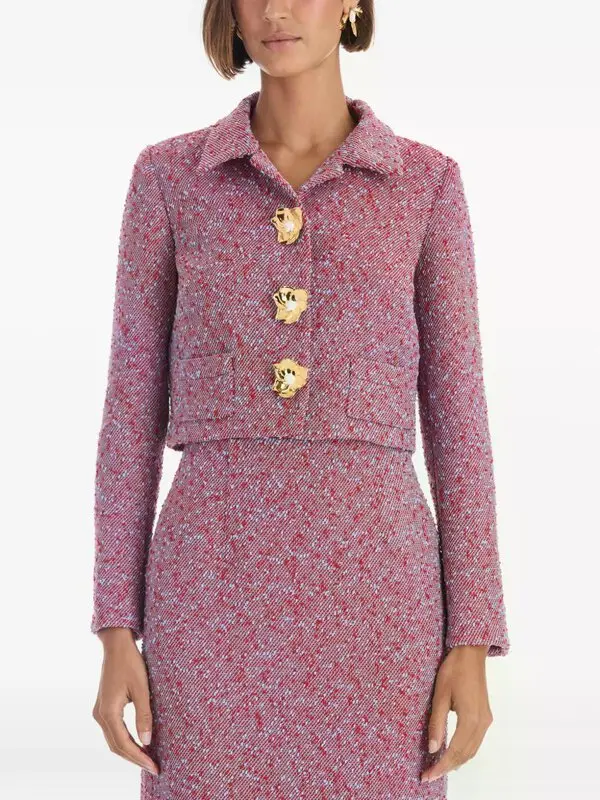 Oscar De La Renta Tweed Gauze Jacket