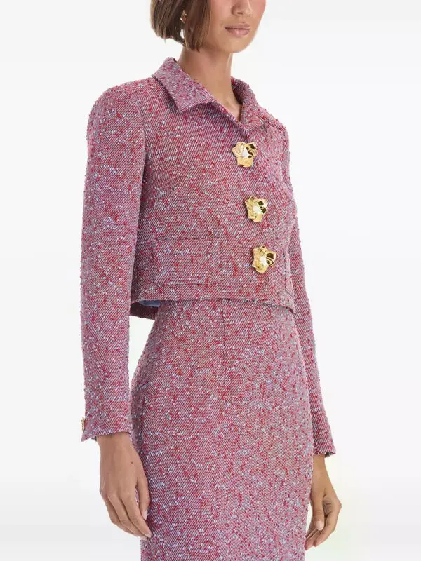 Oscar De La Renta Tweed Gauze Jacket