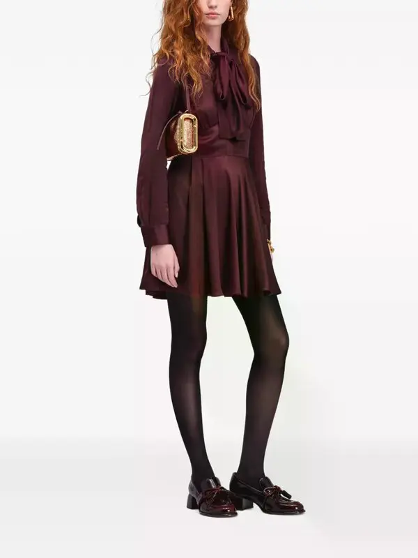 Marc Jacobs Pussy-bow Long-sleeve Mini Dress