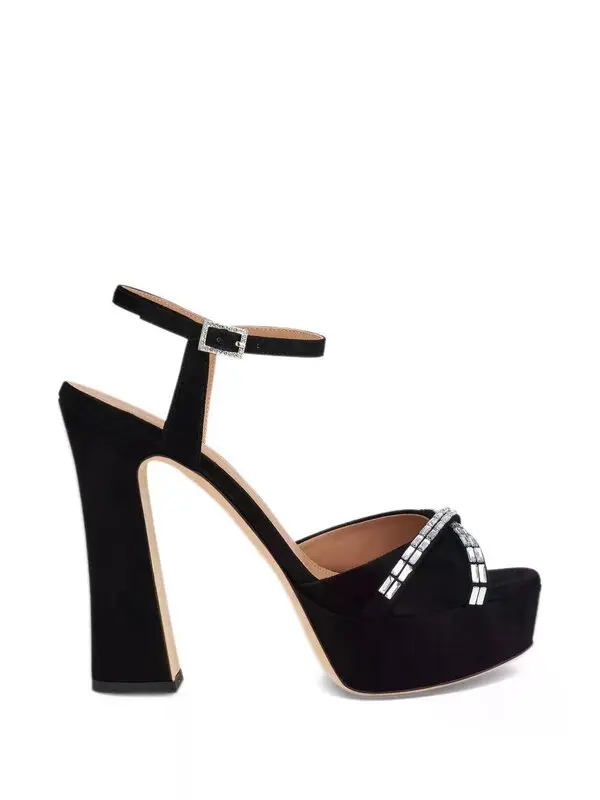 MALONE SOULIERS Keaton Crystal-embellished Platform Sandals