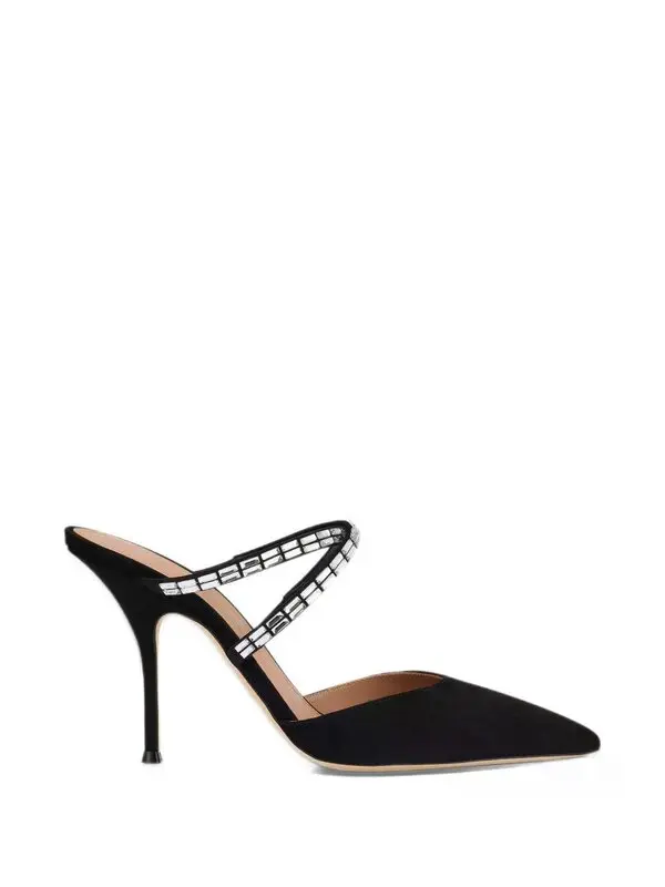 MALONE SOULIERS Penn Crystal-embellished Suede Mules