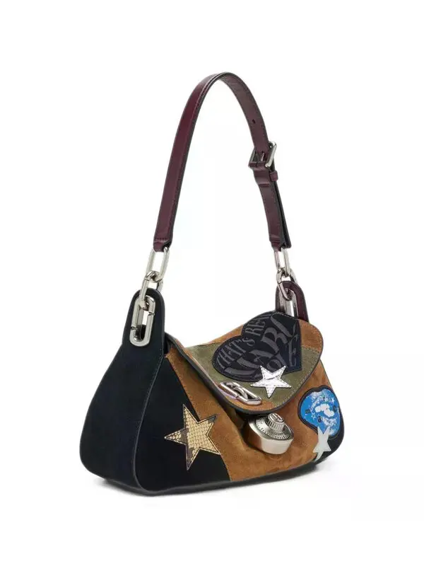 Marc Jacobs Patchwork Suede Shoulder Bag