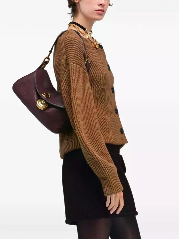 Marc Jacobs Lock-detail Pebbled-leather Shoulder Bag
