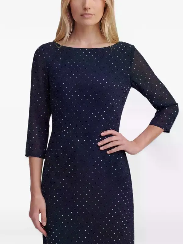 Guy Laroche Vintage Polka Dot Midi Dress