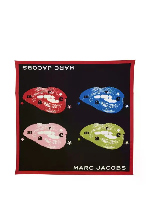 Marc Jacobs Double Kiss-print Scarf