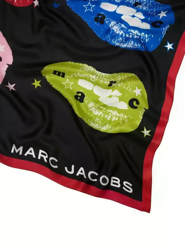 Marc Jacobs Double Kiss-print Scarf