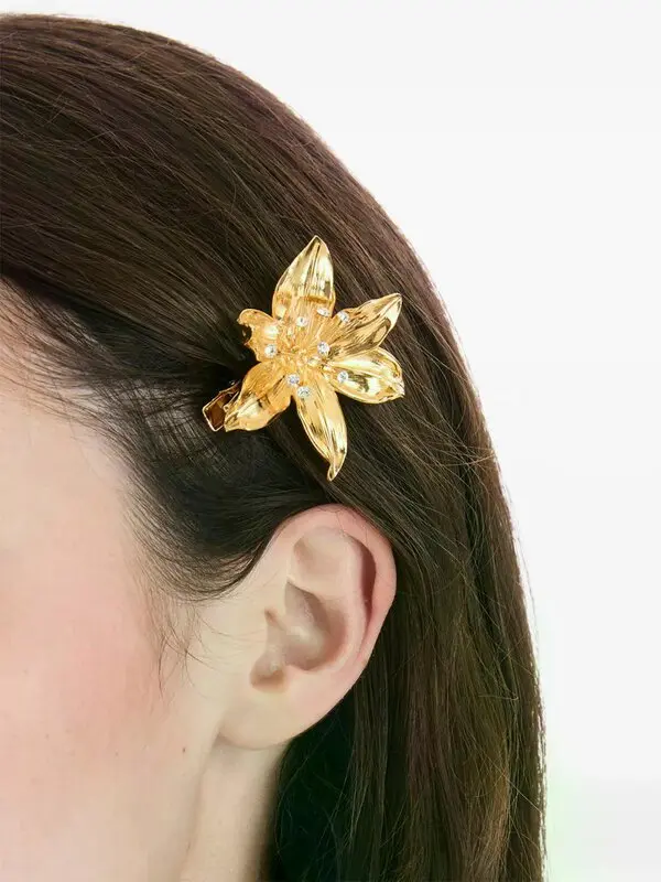 Oscar De La Renta Lily Crystal-embellished Barrette