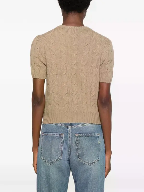 Ralph Lauren Cable-knit Short-sleeve Sweater