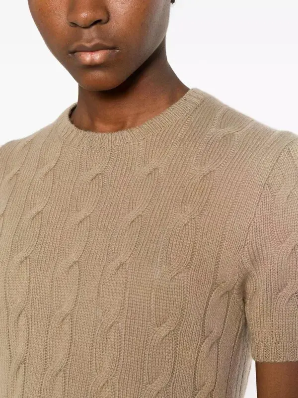 Ralph Lauren Cable-knit Short-sleeve Sweater
