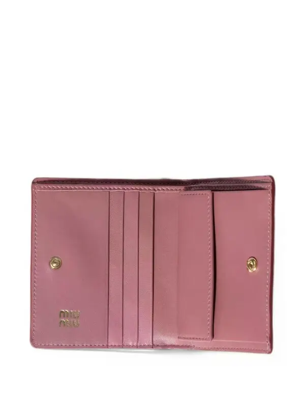 Miu Miu Small Crocodile Embossed Calfskin Wallet - Pink