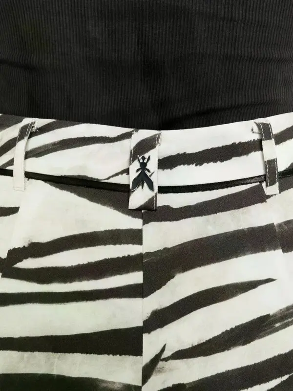 Patrizia Pepe Zebra-print Twill Trousers