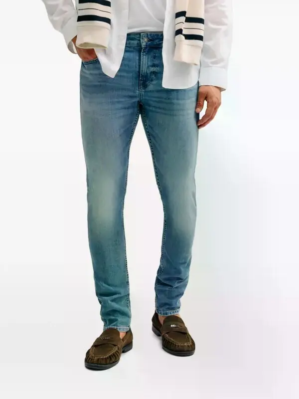 Guess Miami Logo Plaque Skinny Jeans