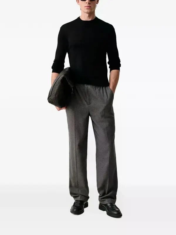 Guess Alton Elasticated-waistband Pressed-crease Trousers