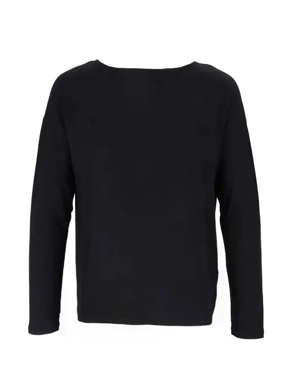 Majestic Filatures Boat-neck Long-sleeve T-shirt - Black