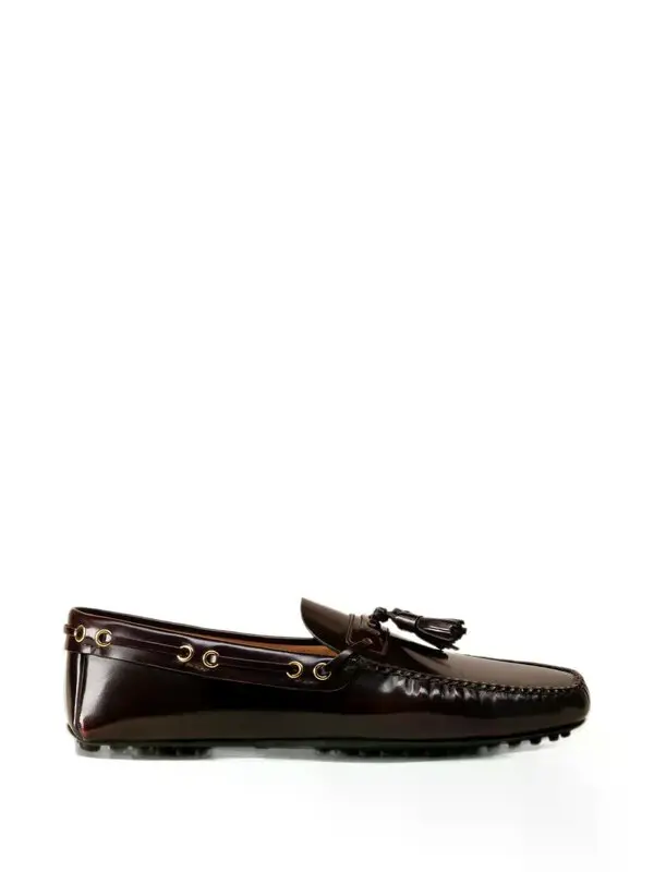 Car Shoe Tasselled Brushed-leather Loafers