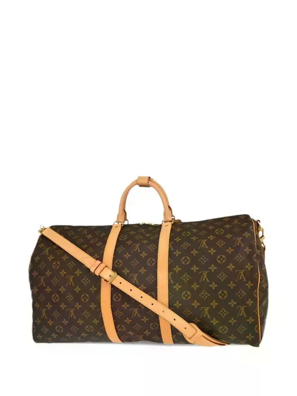 LOUIS VUITTON 55 Keepall Bandoulière Monogram Canvas Duffle Bag