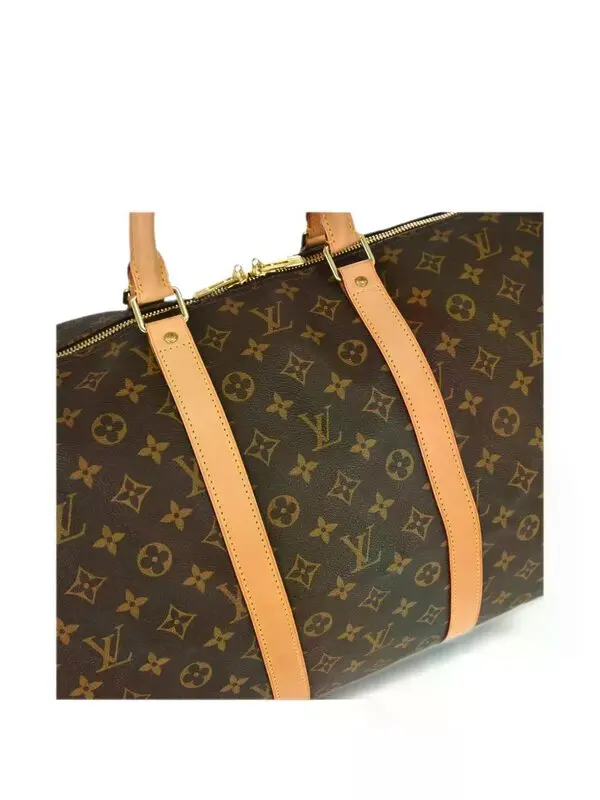 LOUIS VUITTON 55 Keepall Bandoulière Monogram Canvas Duffle Bag