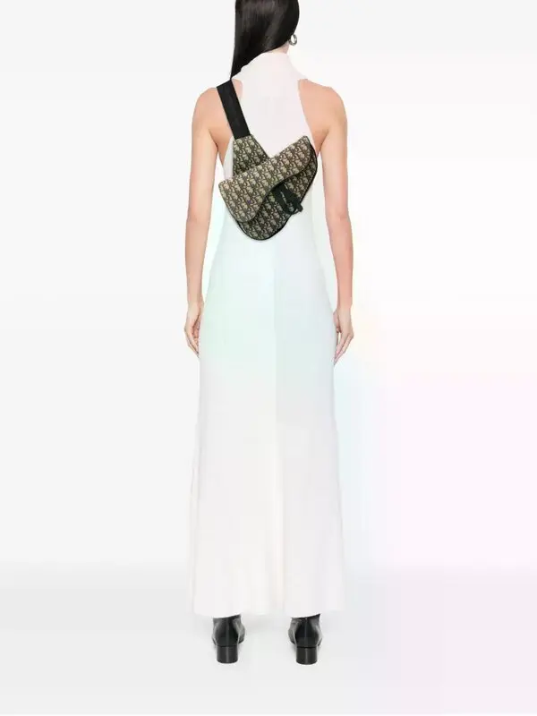 Dior 2022 Oblique Canvas Saddle Crossbody Bag