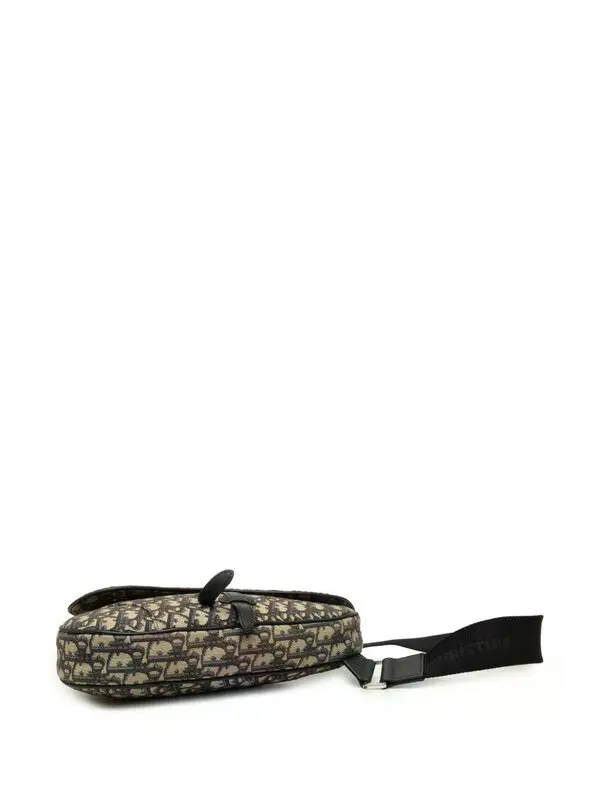 Dior 2022 Oblique Canvas Saddle Crossbody Bag