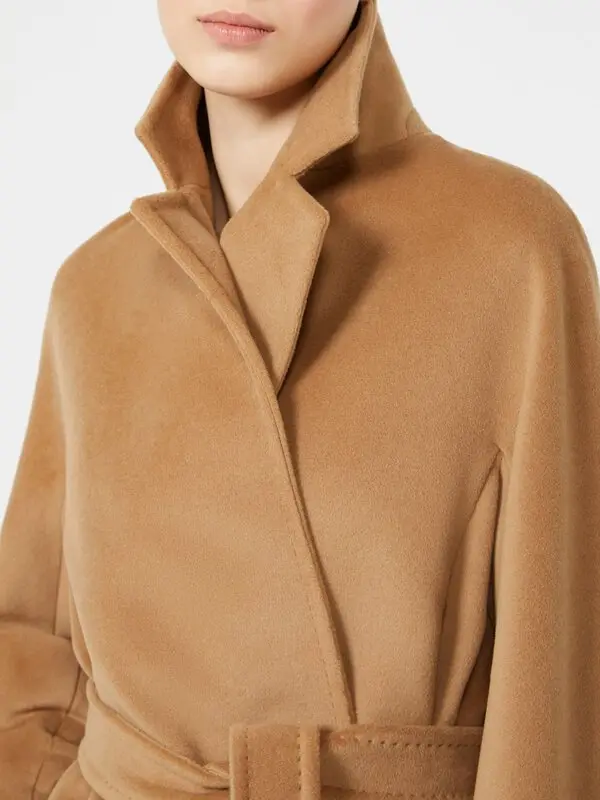 Max Mara Short Wool Beaver Cloth Robe Coat