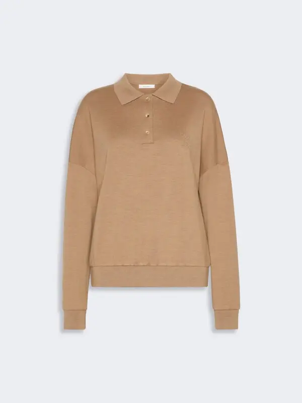 Max Mara Wool Fleece Jersey Sweater - Camel