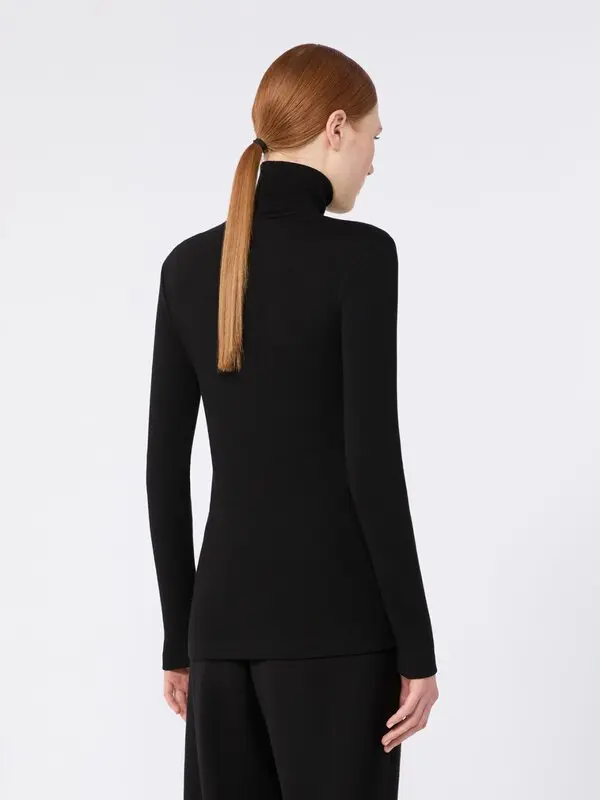 Max Mara Wool Jersey Polo-neck Sweater