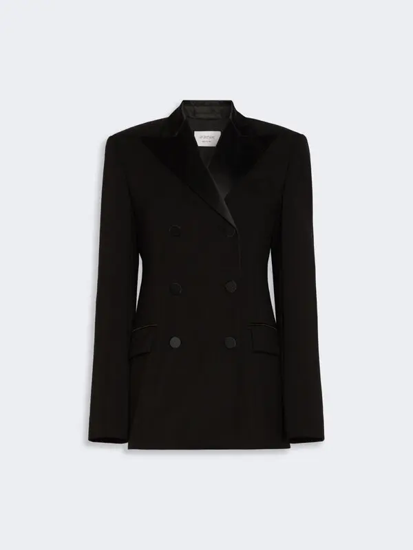 Max Mara Double-breasted Stretch Wool Jacket