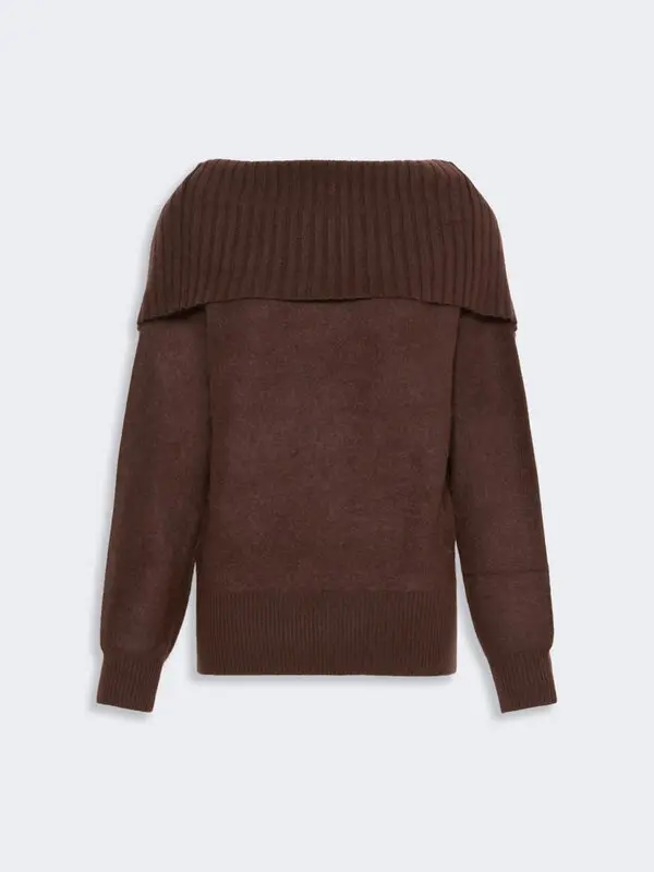 Max Mara Brushed Wool Sweater With A Low-cut Back