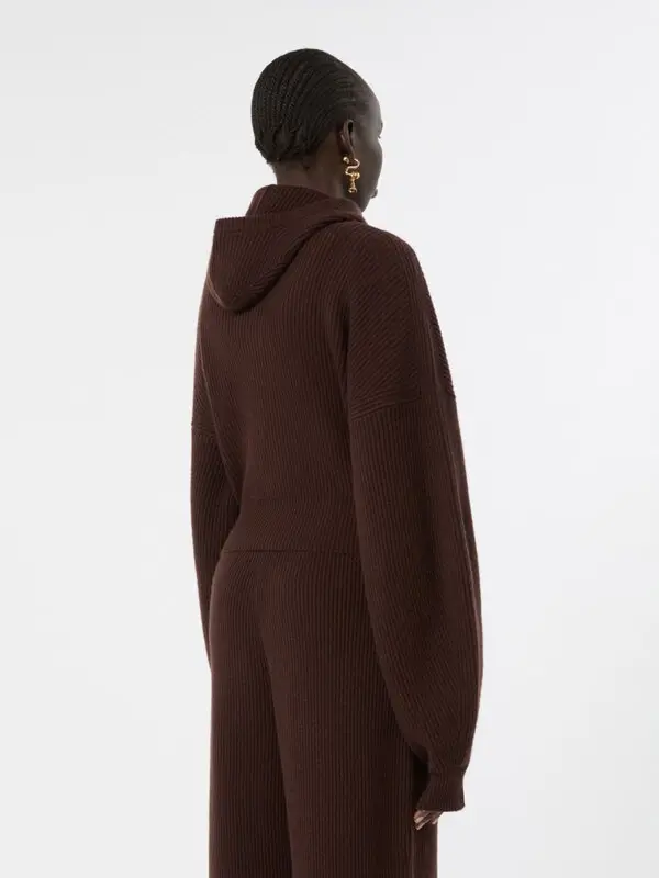 Max Mara Wool And Cashmere Hooded Cardigan
