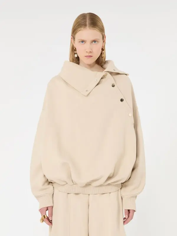 Max Mara Oversized Sweatshirt With An Asymmetric Fastening