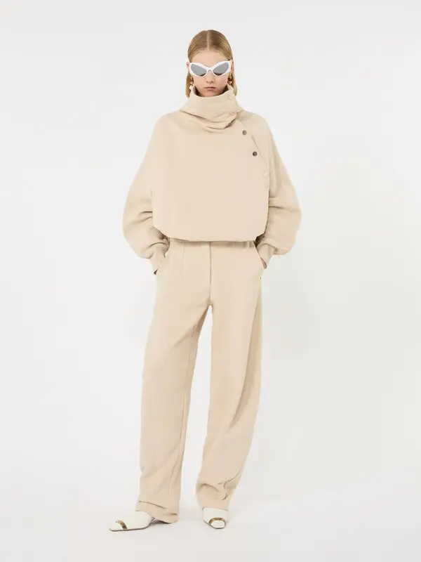 Max Mara Oversized Sweatshirt With An Asymmetric Fastening