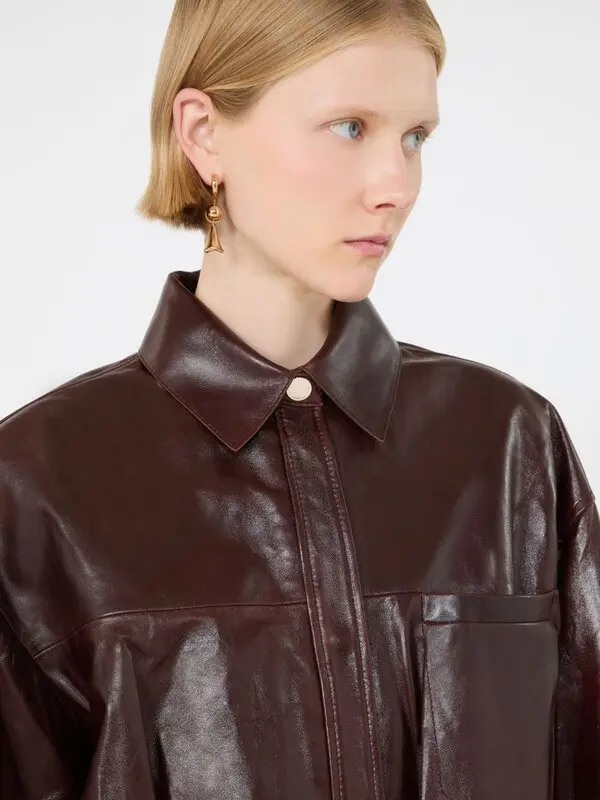 Max Mara Boxy Nappa Leather Shirt