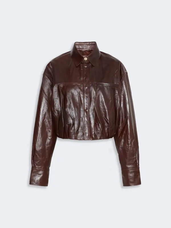 Max Mara Boxy Nappa Leather Shirt