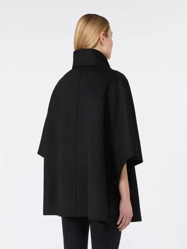 Max Mara Lightweight Cape In Double Pure Wool Drape